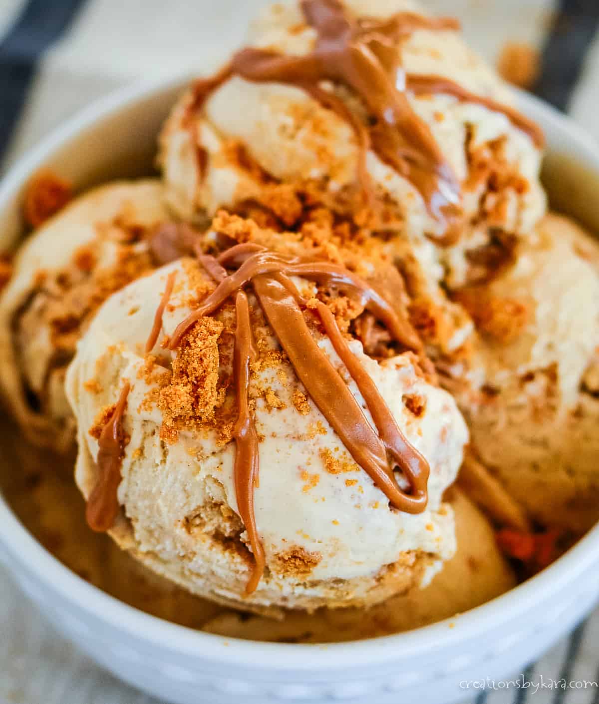 Best Homemade Biscoff Ice Cream Recipe - Creations by Kara