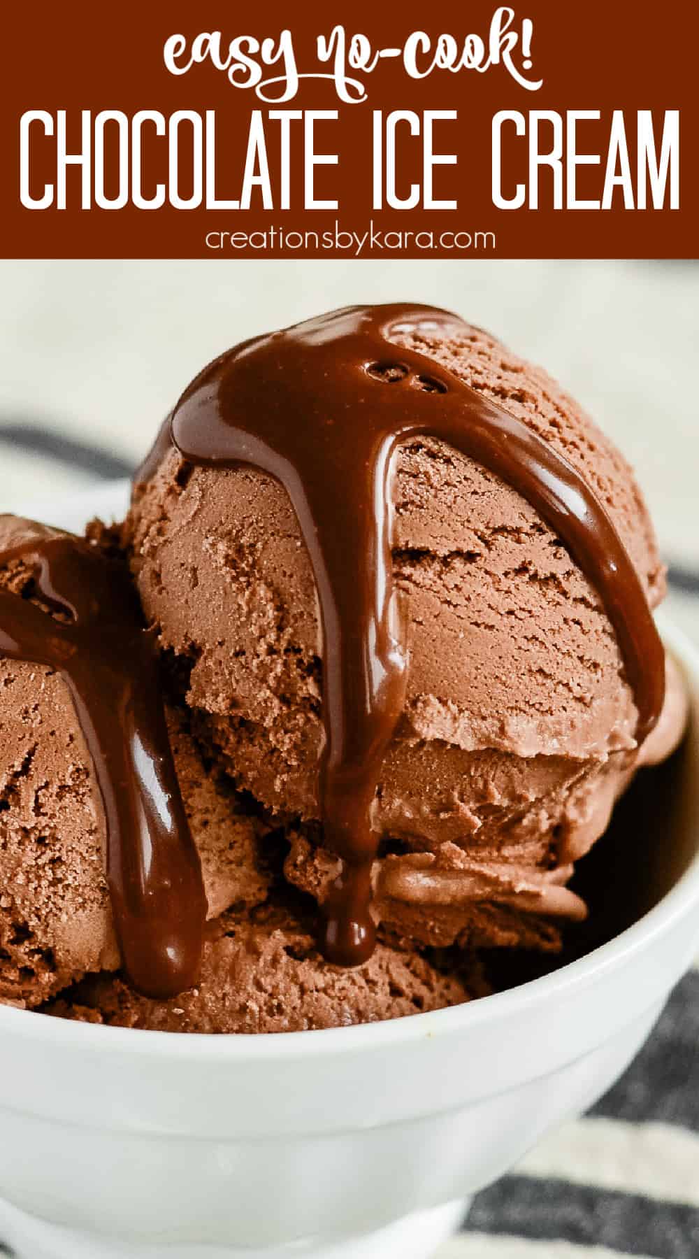 No-Cook Chocolate Ice Cream Recipe - Creations by Kara