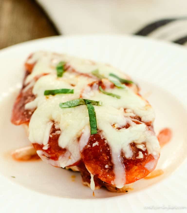Pepperoni Chicken Recipe with Mozzarella - Creations by Kara