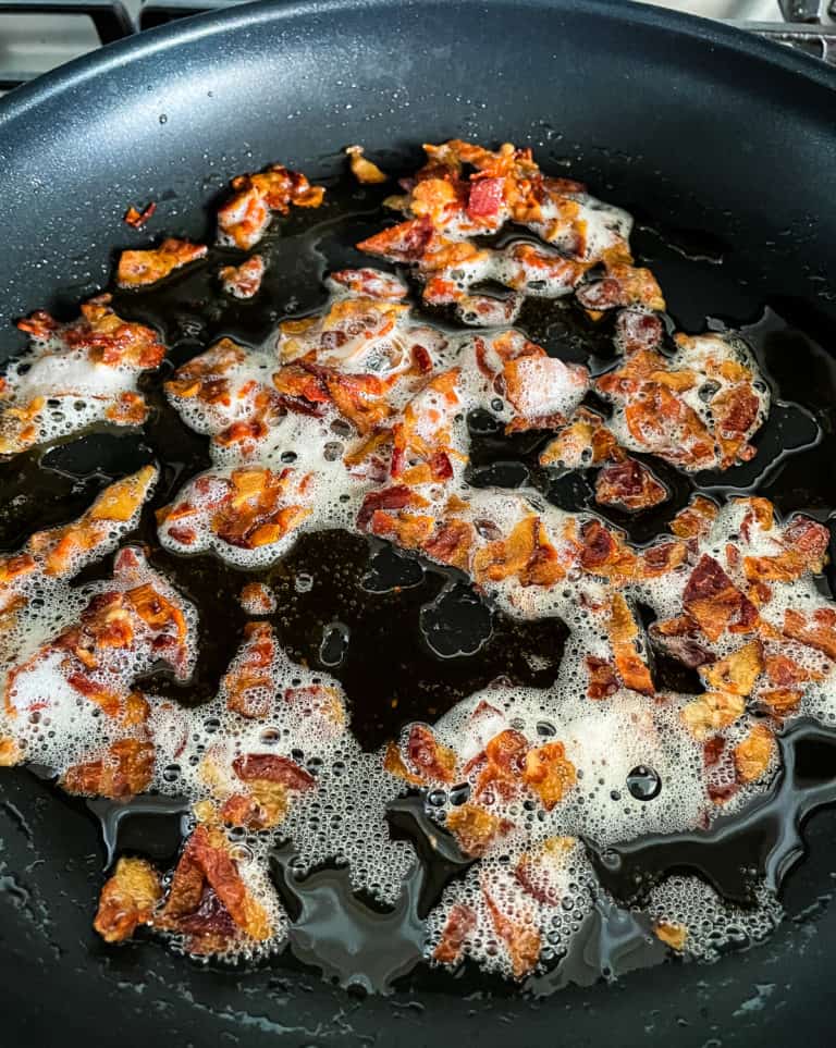 Sautéed Green Beans with Bacon & Garlic - Creations by Kara