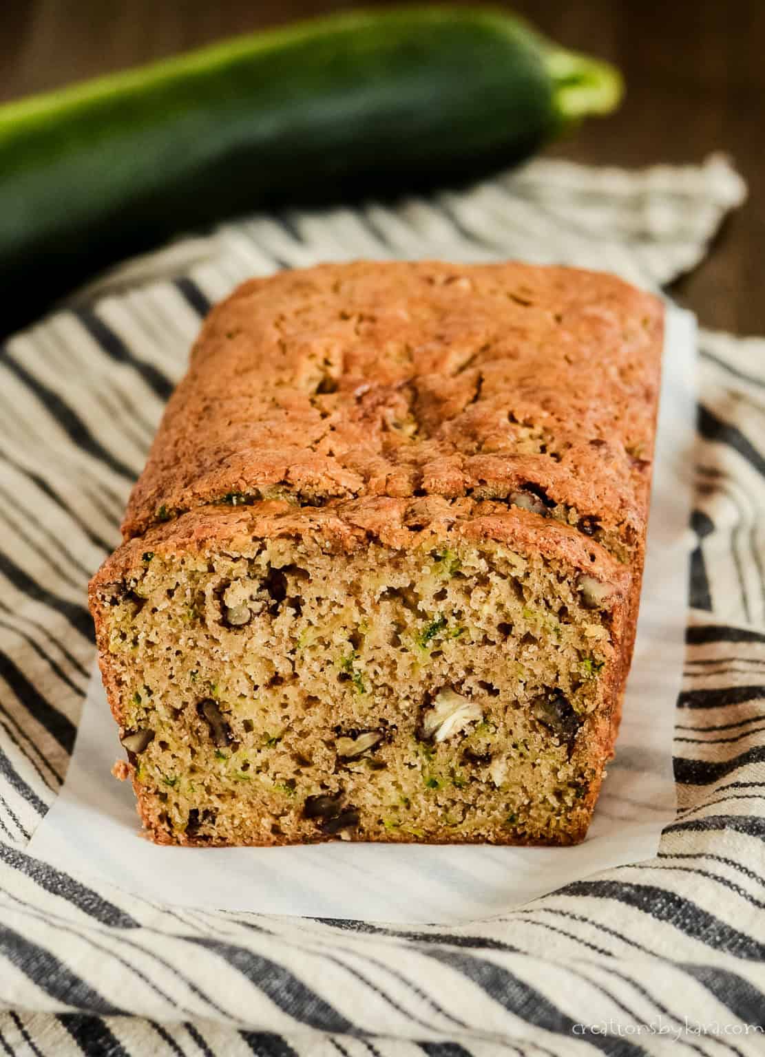 Classic One Loaf Zucchini Bread Recipe - Creations by Kara