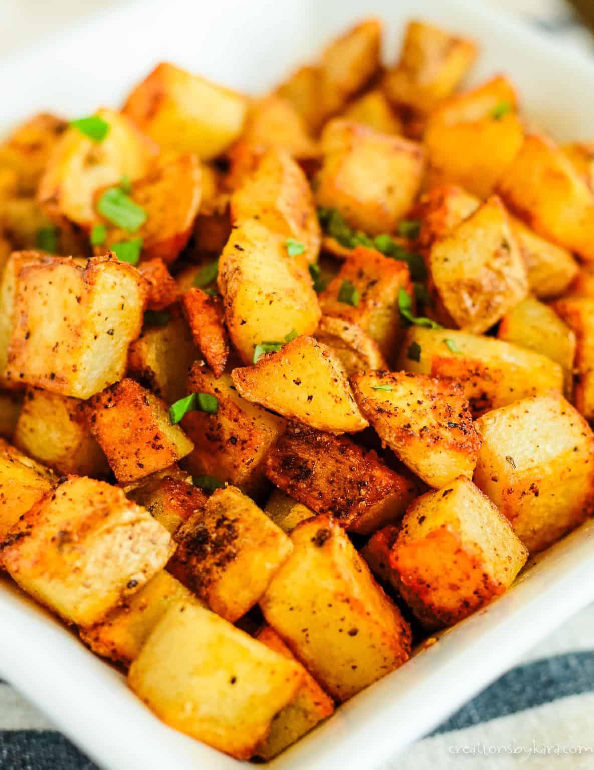 Crispy Sautéed Diced Potatoes Recipe - Creations by Kara