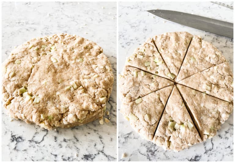 Cinnamon Apple Scones with Maple Glaze - Creations by Kara