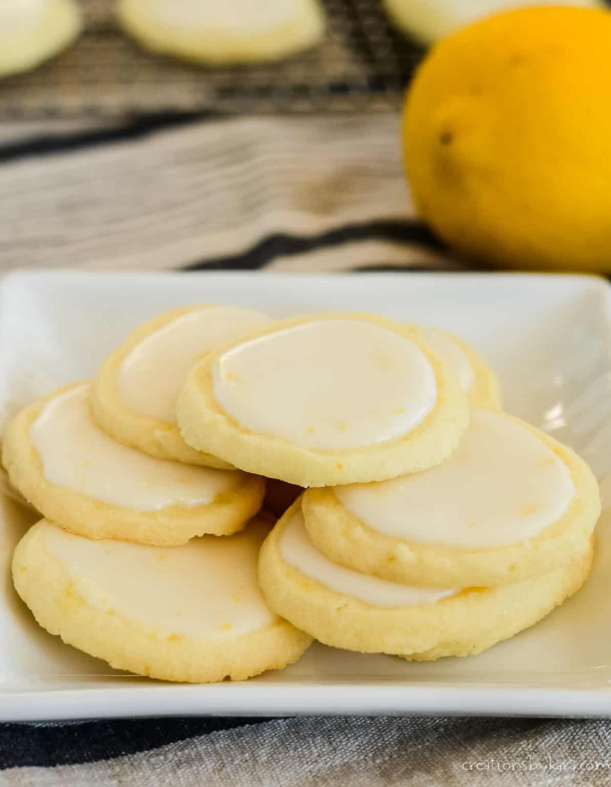 Glazed Italian Lemon Cookies Recipe - Creations by Kara