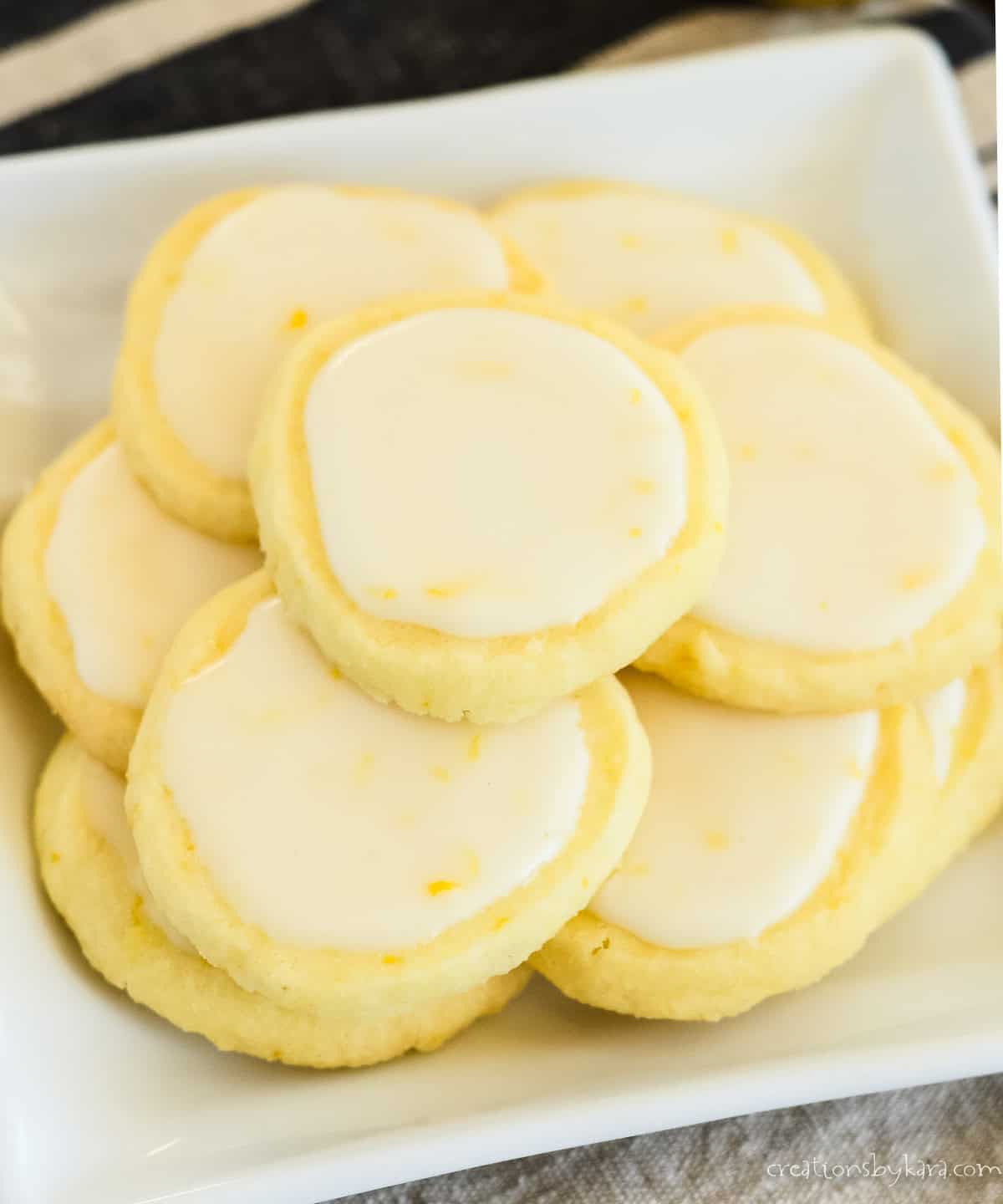 Glazed Italian Lemon Cookies Recipe - Creations by Kara
