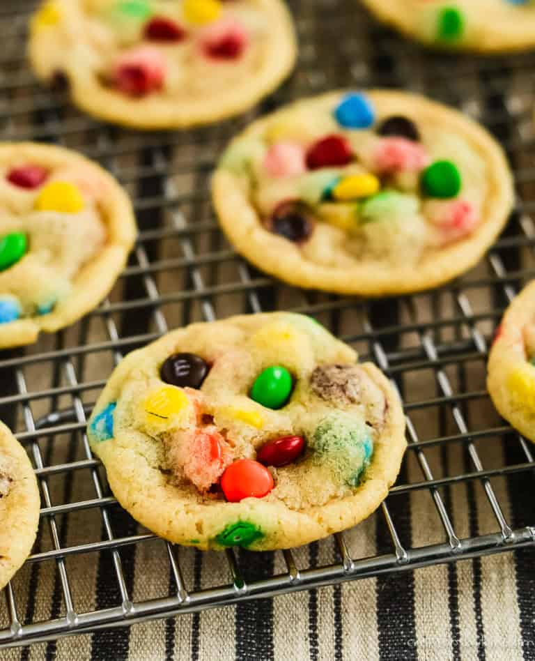 Best Mini M&M Cookie Recipe - Creations by Kara