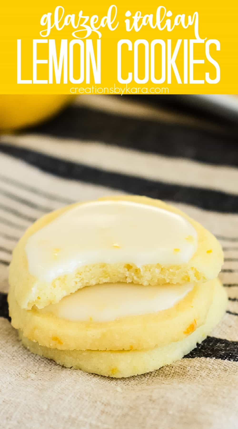 Glazed Italian Lemon Cookies Recipe - Creations by Kara