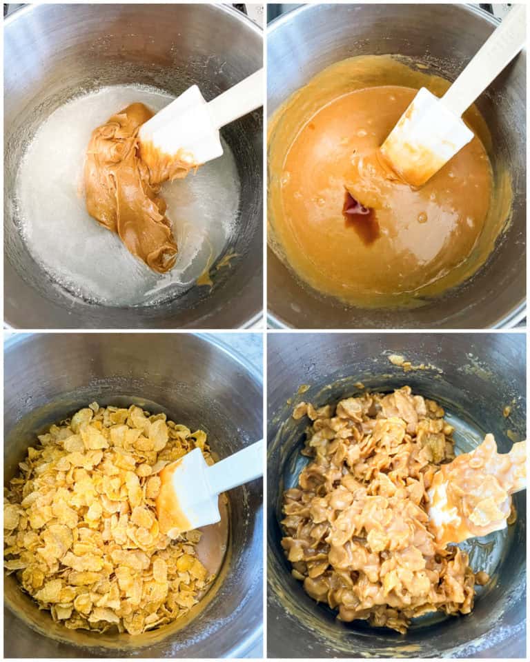 Easy Peanut Butter Cornflake Candy Recipe - Creations by Kara