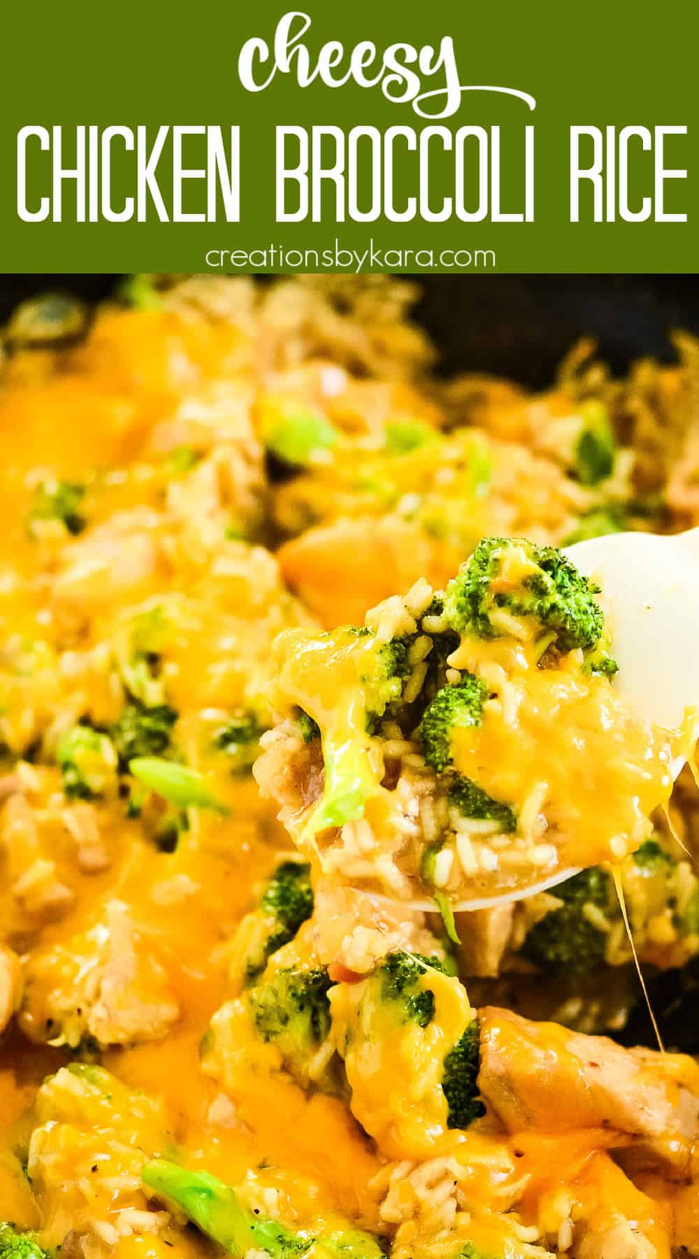 Cheesy Chicken Broccoli Rice (One Pot!) - Creations by Kara
