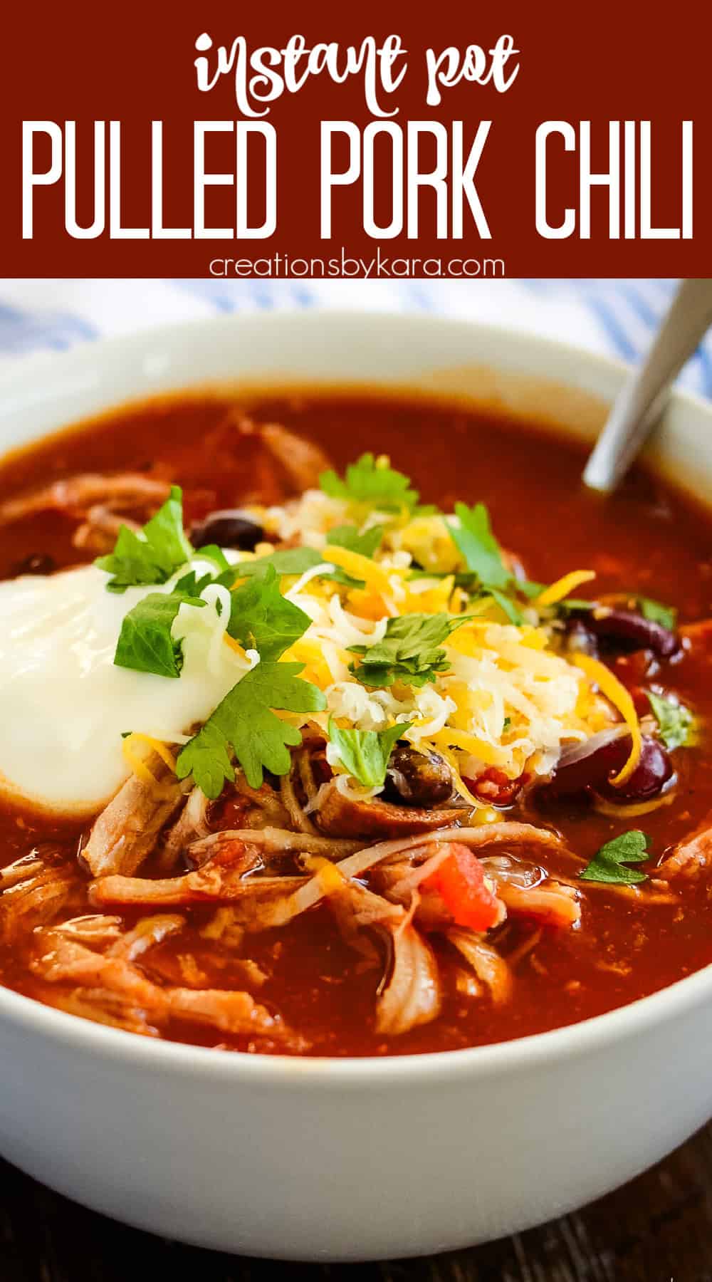 Easy Instant Pot Pork Chili Recipe - Creations by Kara