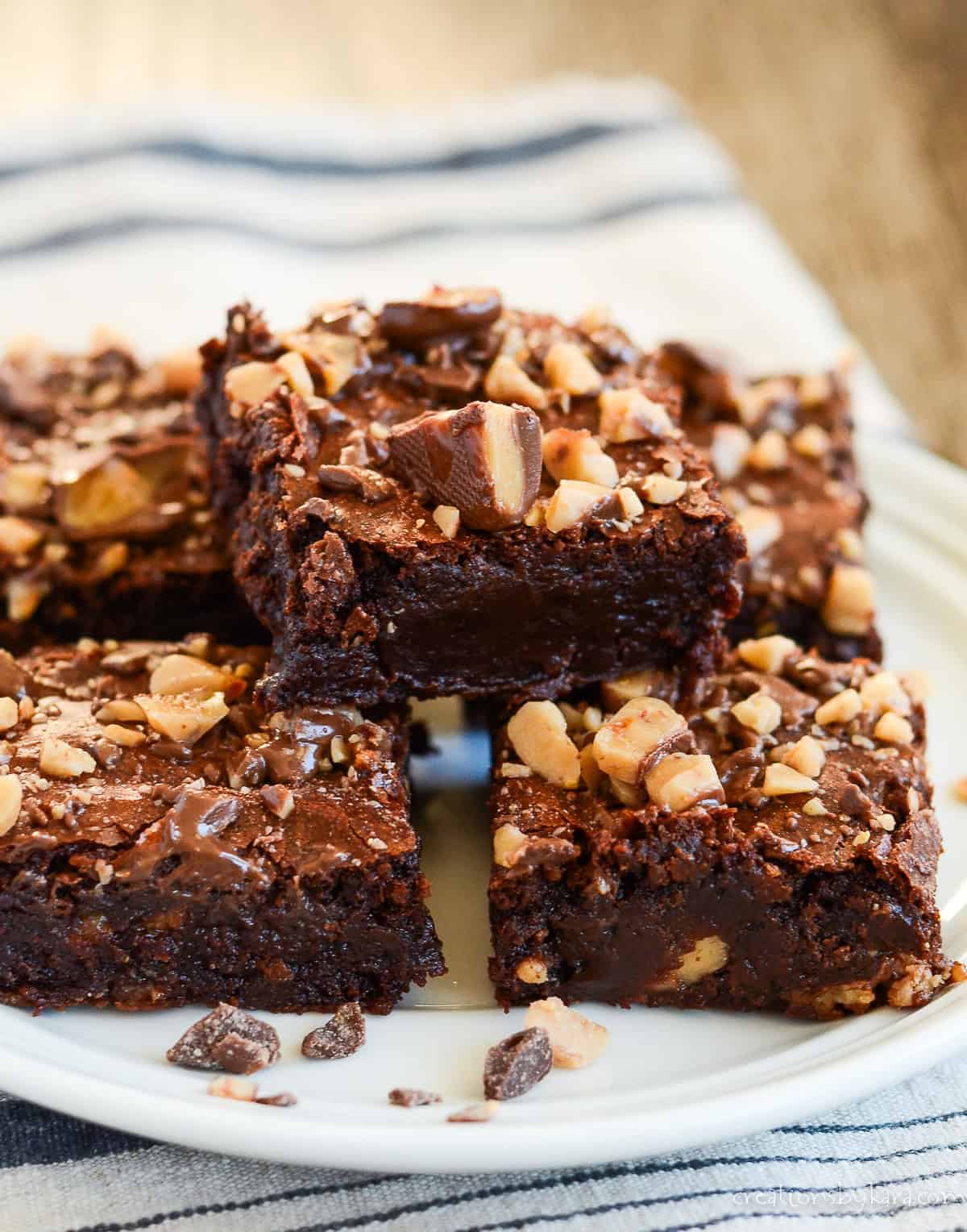 Chocolate Heath Bar Brownie Recipe - Creations by Kara