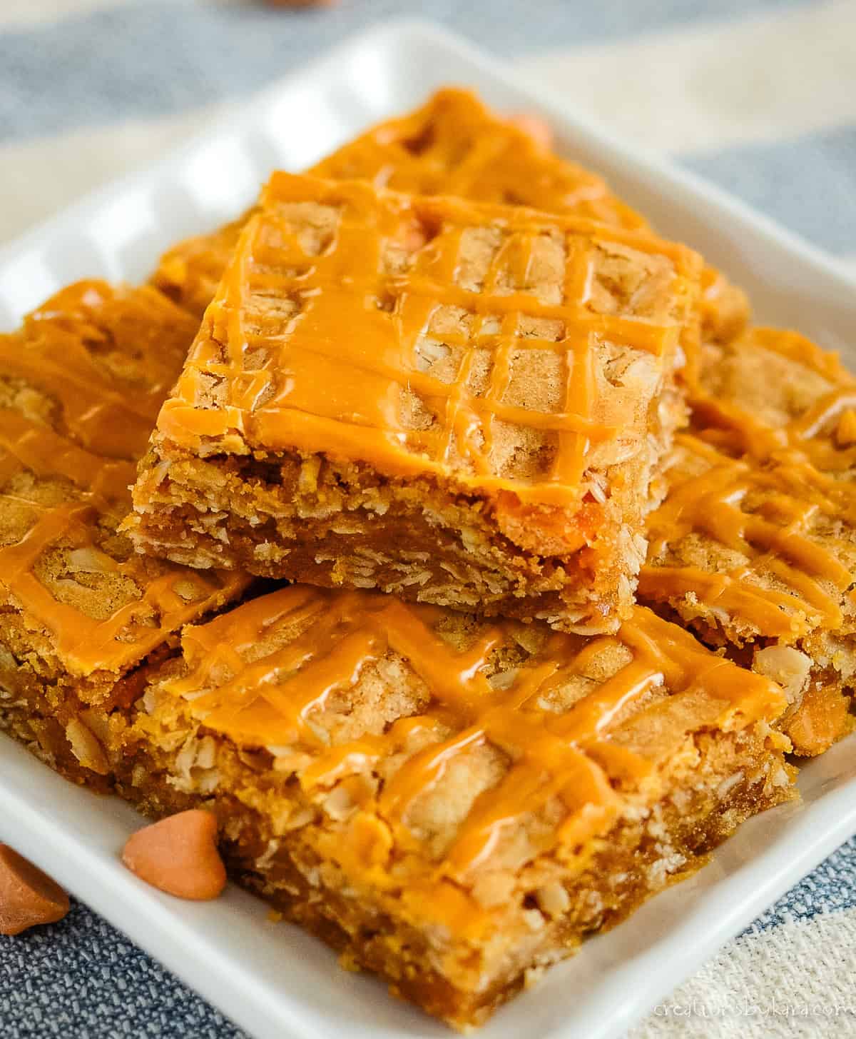 Oatmeal Scotchies Bar Recipe (Butterscotch Bars) - Creations by Kara