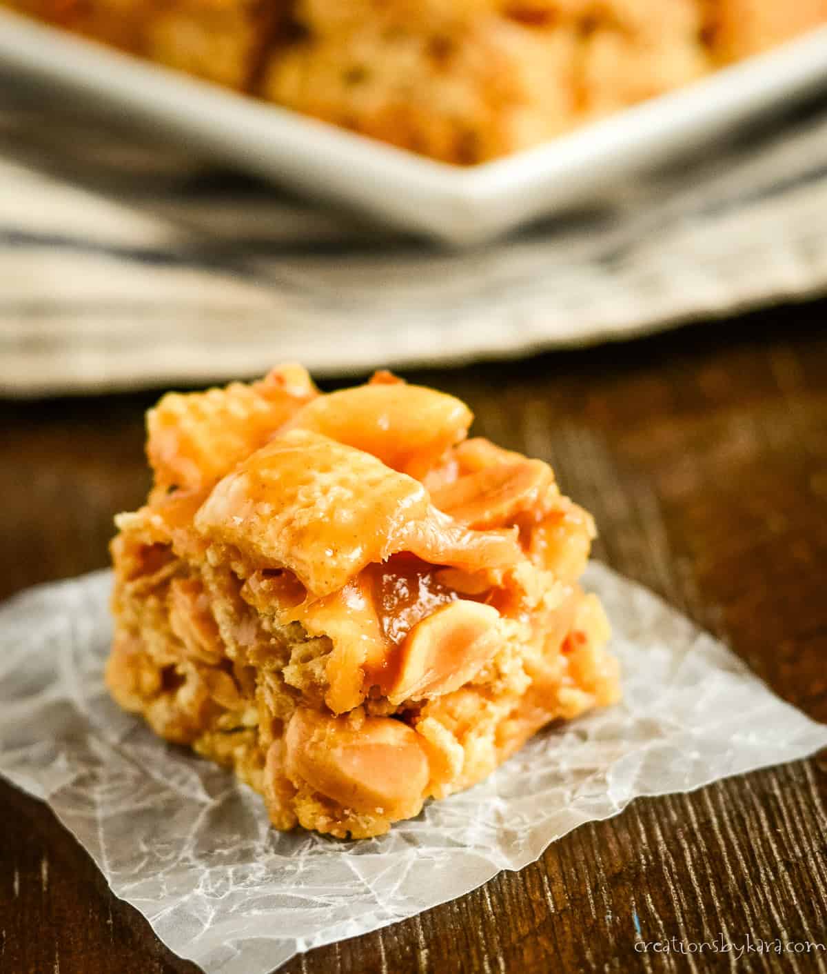 Homemade Payday Bars Recipe with Chex - Creations by Kara