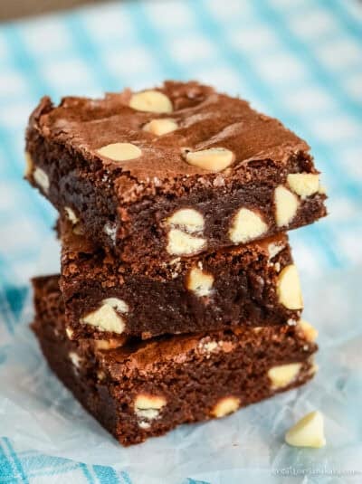 White Chocolate Chip Brownies Recipe - Creations by Kara