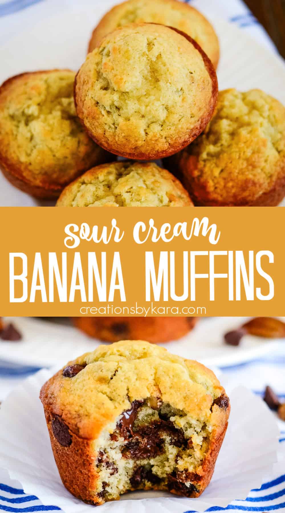 Sour Cream Banana Bread or Muffins - Creations by Kara