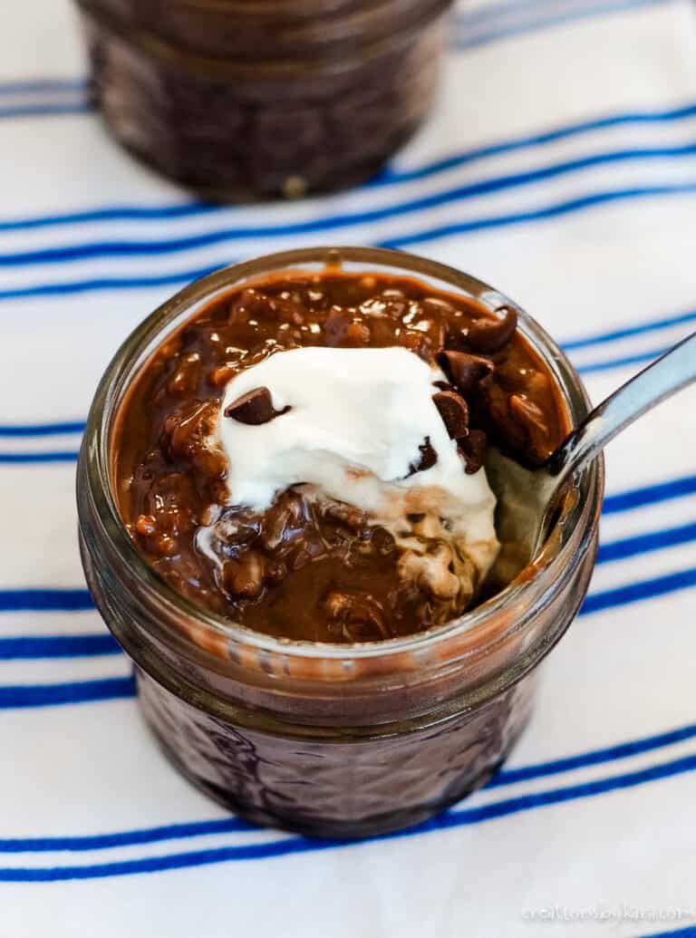 Chocolate Rice Pudding Recipe with Leftover Rice - Creations by Kara